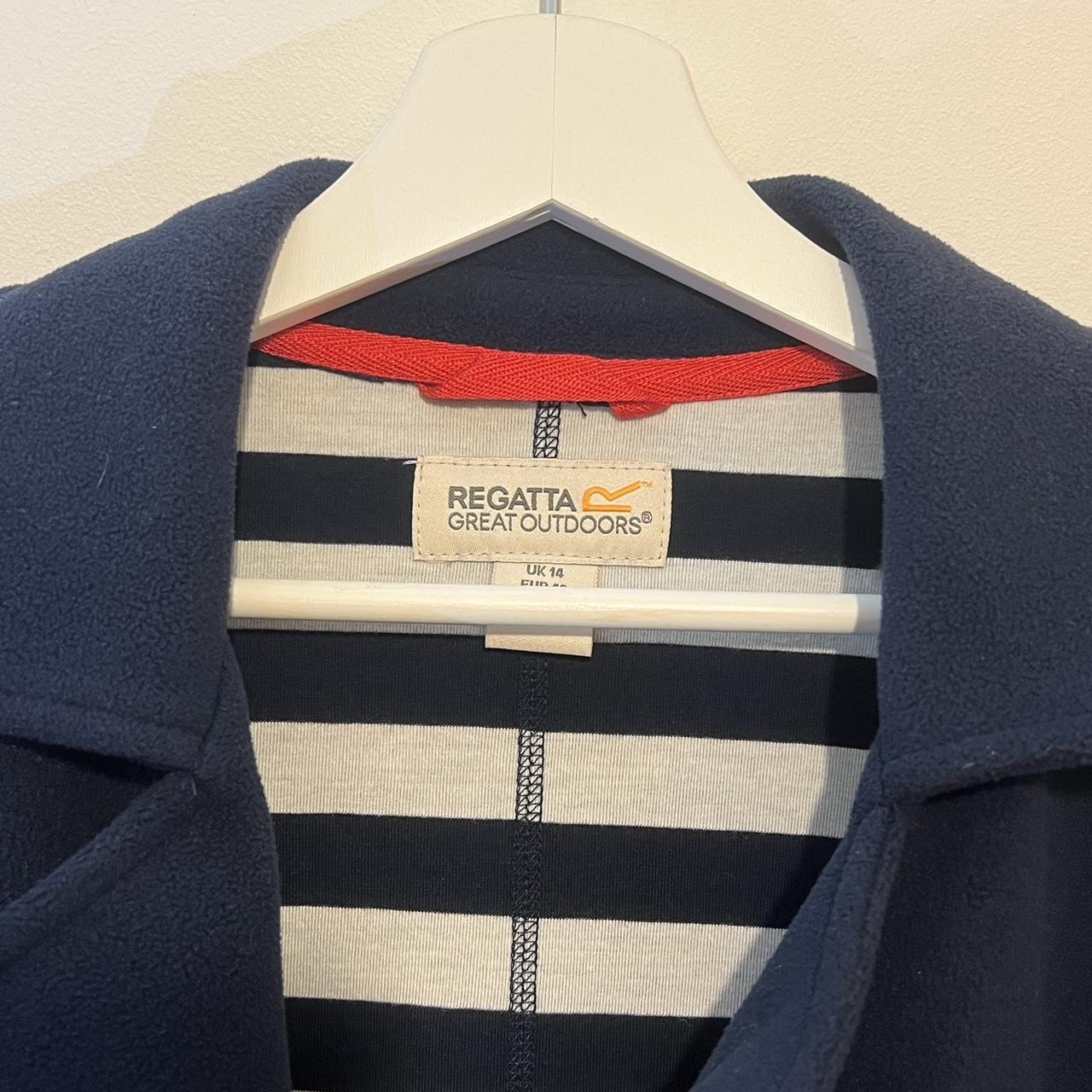 Regatta outdoor navy fleece with closing poppers.... - Depop