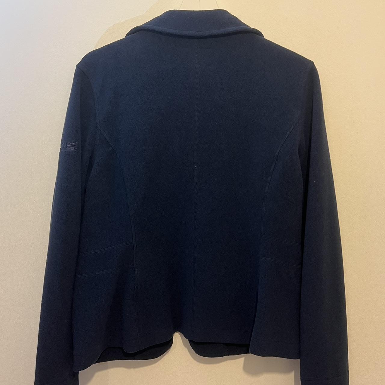 Regatta outdoor navy fleece with closing poppers.... - Depop