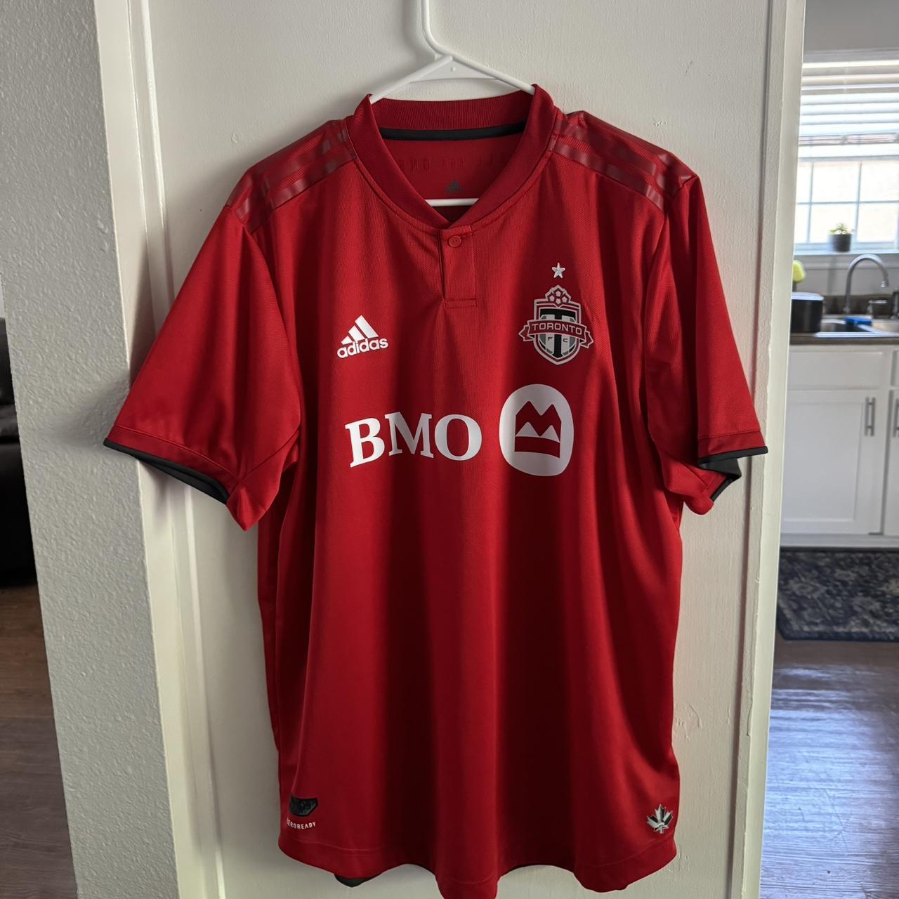 Toronto FC red and white jersey #TorontoFC #Sports... - Depop