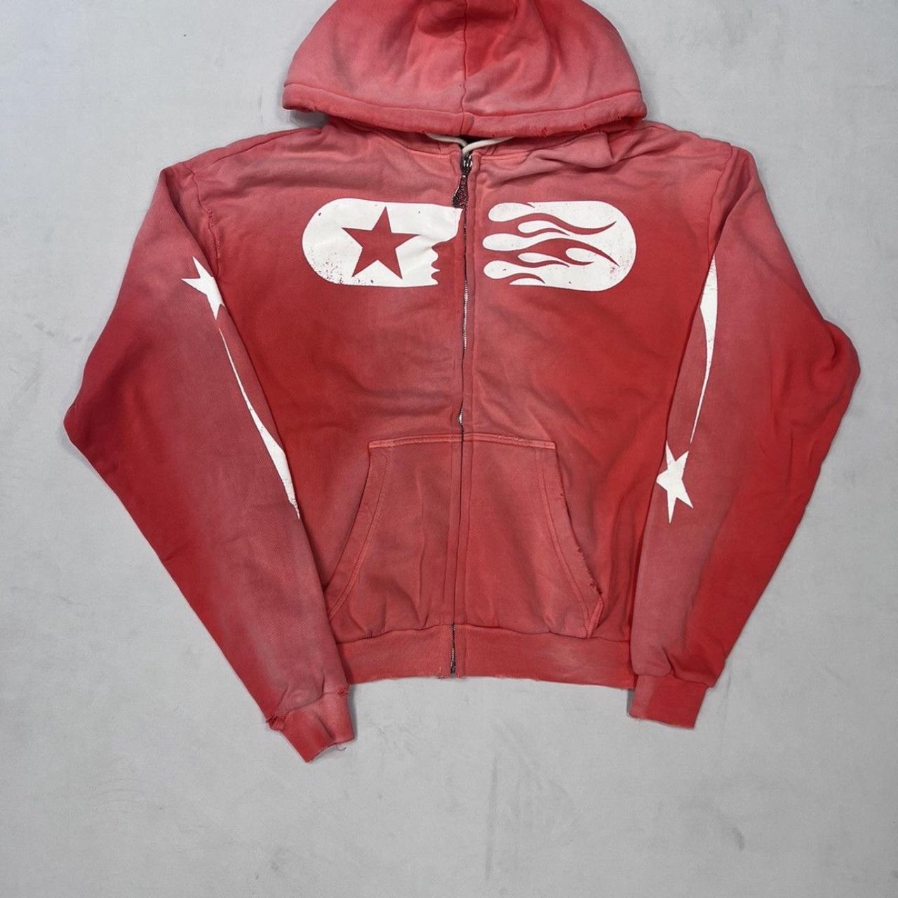 Hellstar Red Zip Up Comes with NFC Tag - Depop