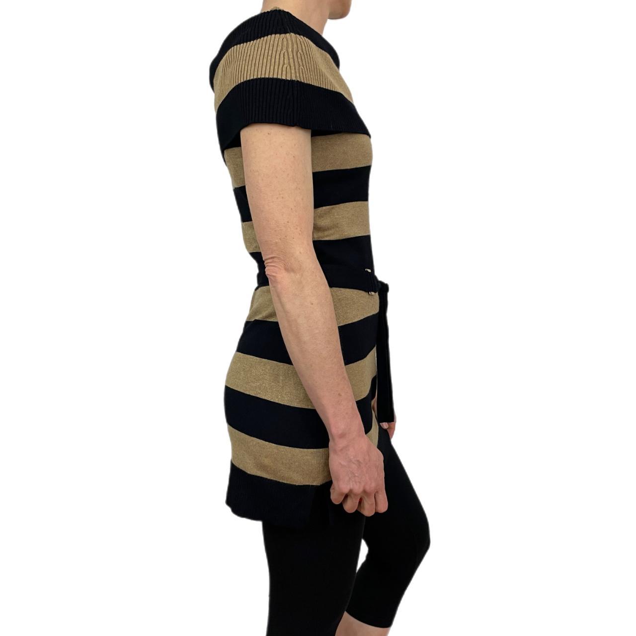 Vintage Y2K Off the Shoulder Striped Mini Dress,... | Depop