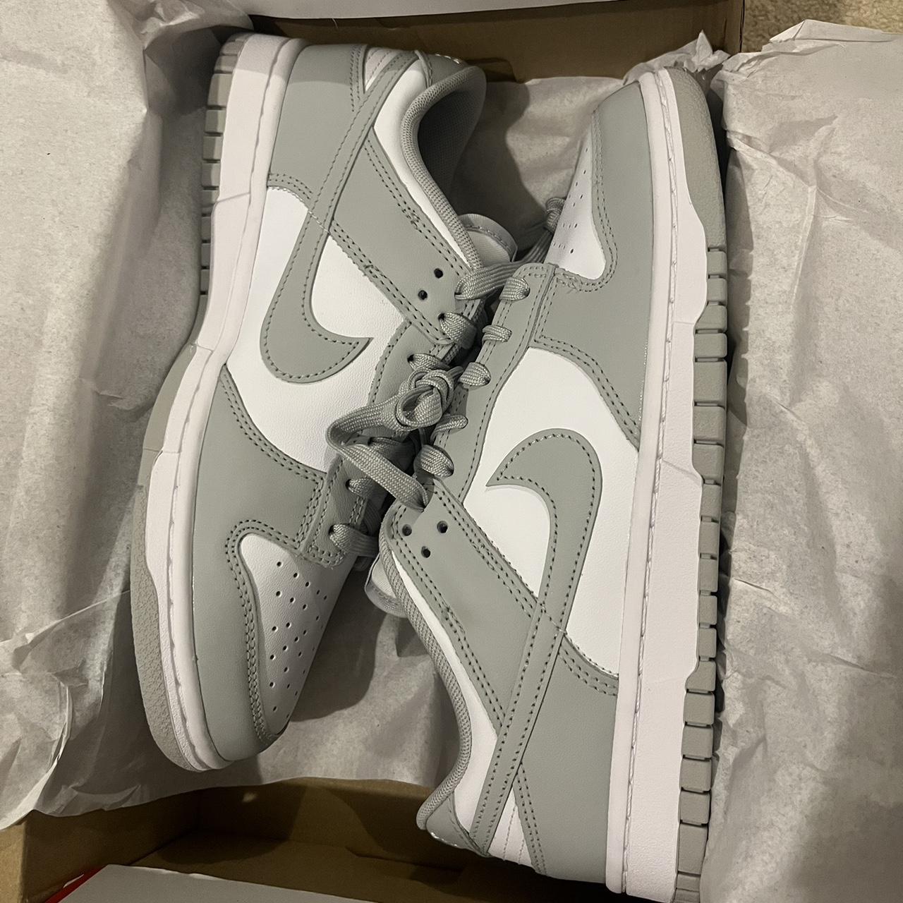 Nike Dunk Low Retro - Grey & White UK size 6.5 Brand... - Depop
