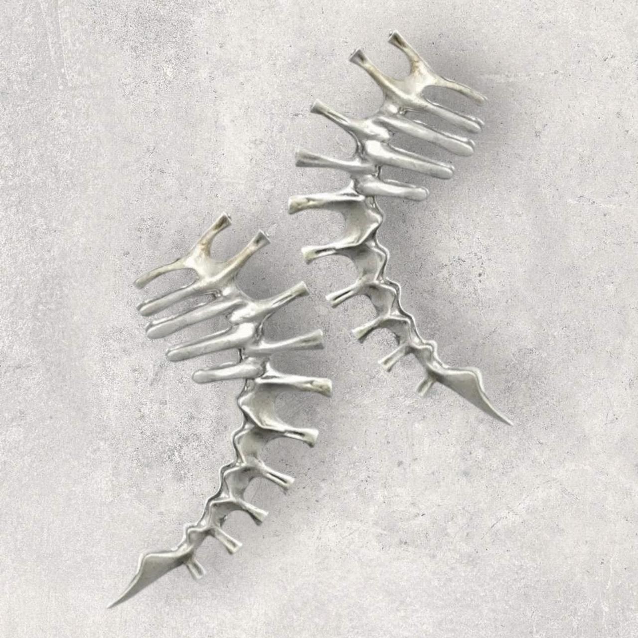 Bone-Inspired Ear Cuff - Gothic Spine Design... - Depop