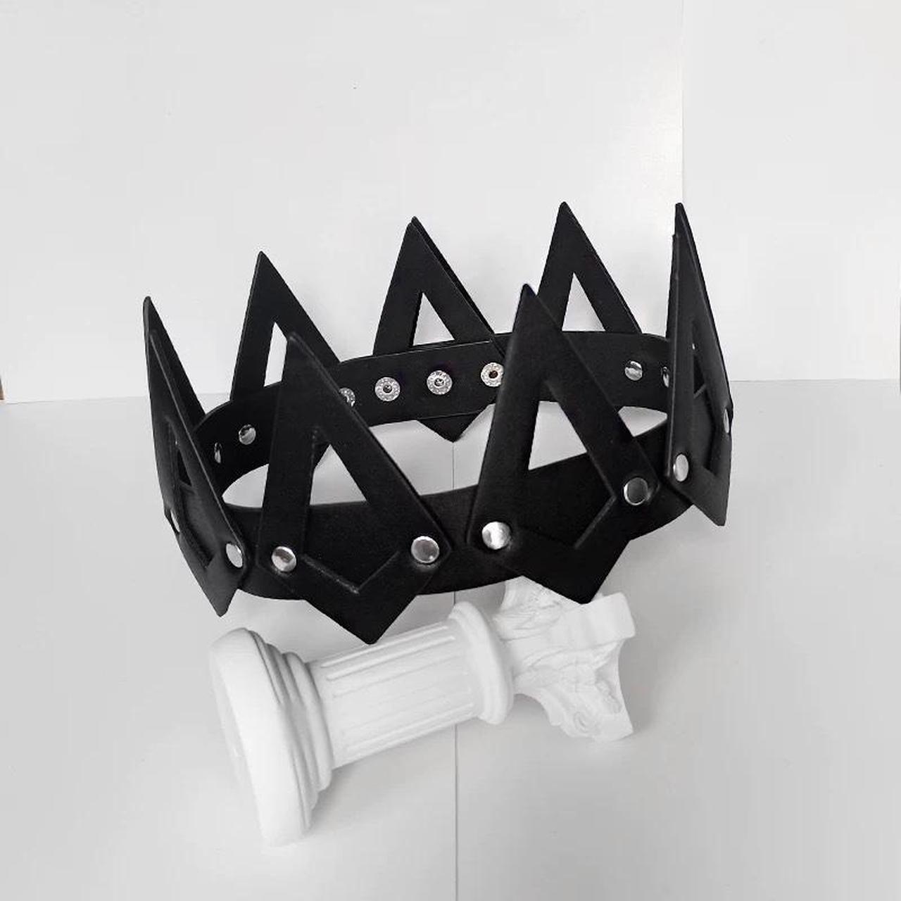 Queen's Crown Dark Retro Royal Punk Leather... - Depop