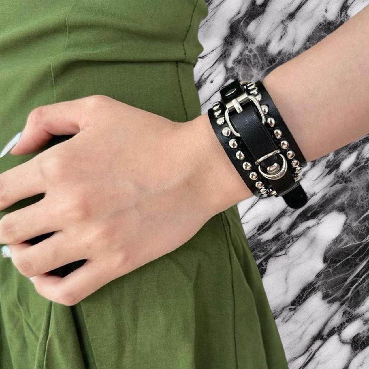 Gothic Studded Bracelet Complete your goth or... - Depop
