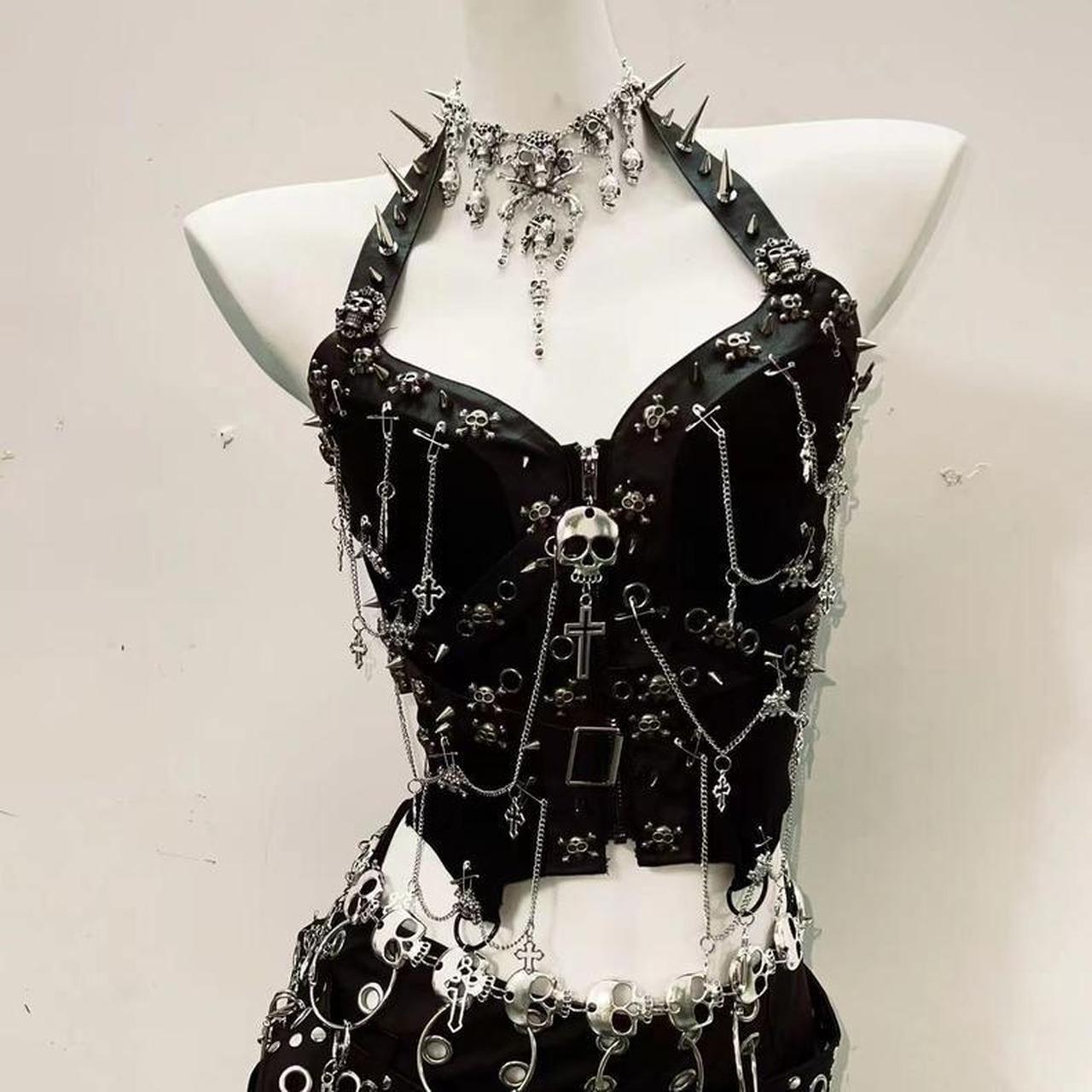 Custom goth top Pls allow 1-2 weeks for... - Depop