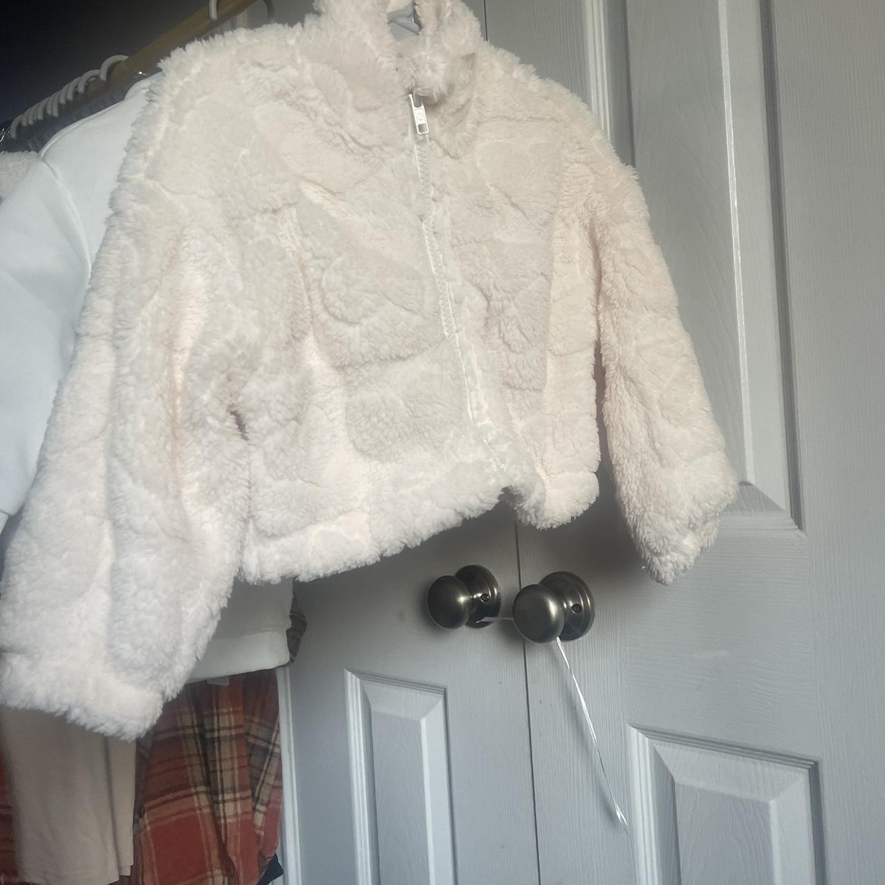 Toddler fur zip up jacket - Depop