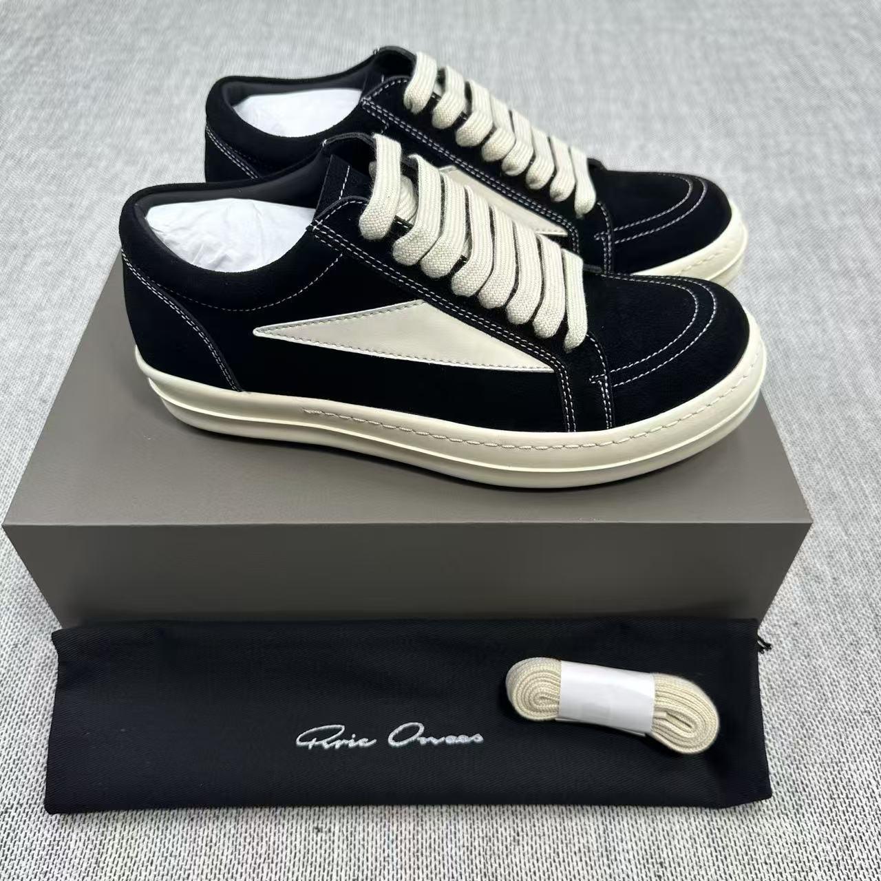 US8,EU41 Rick Owens Strobe Vintage Low "Black Suede"... | Depop