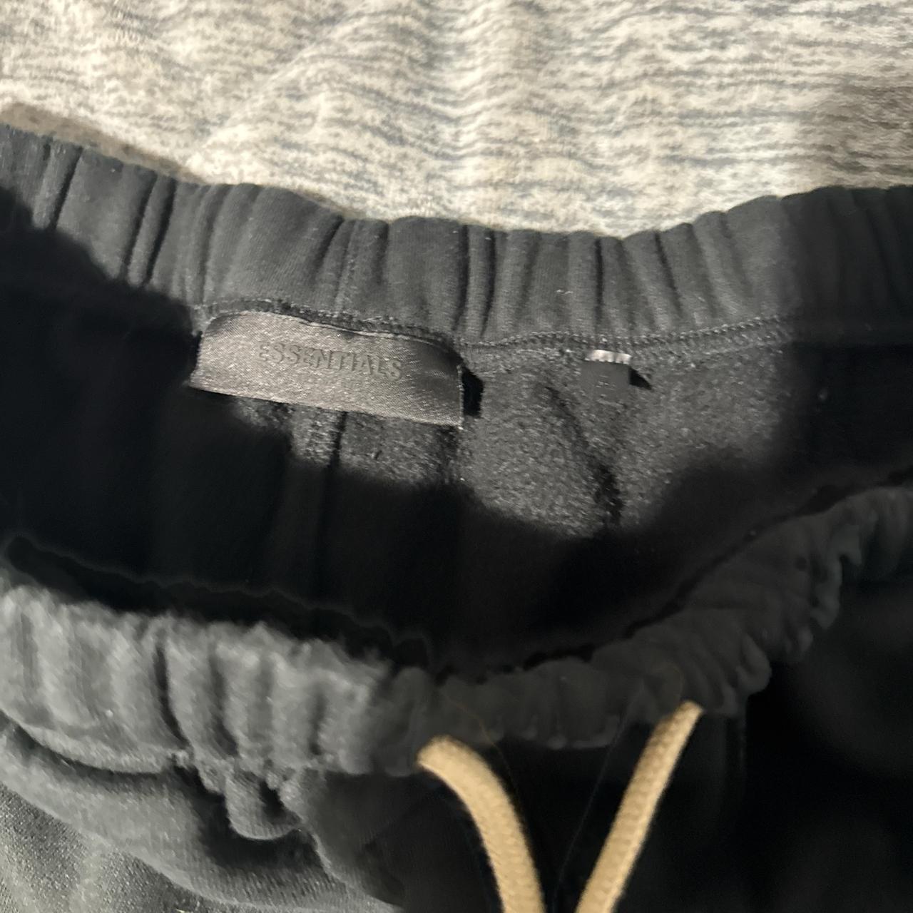 Black and cream Essentials sweatpants So comfy - Depop