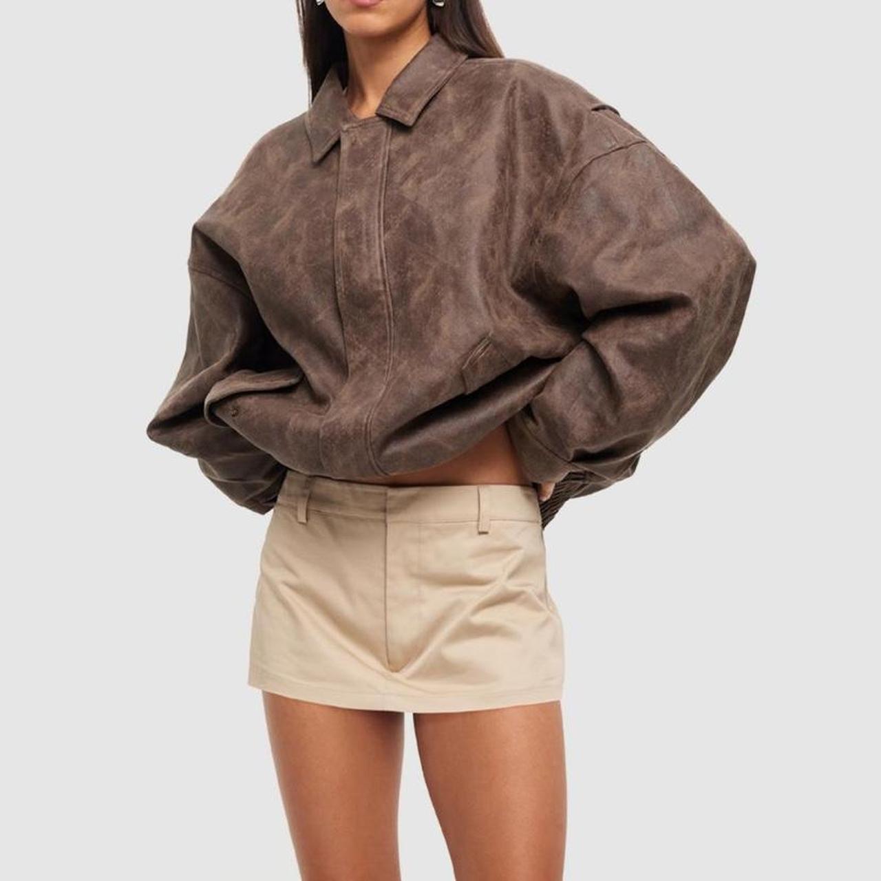 LIONESS RHODE MINI SKORT - TAUPE low waisted micro... - Depop