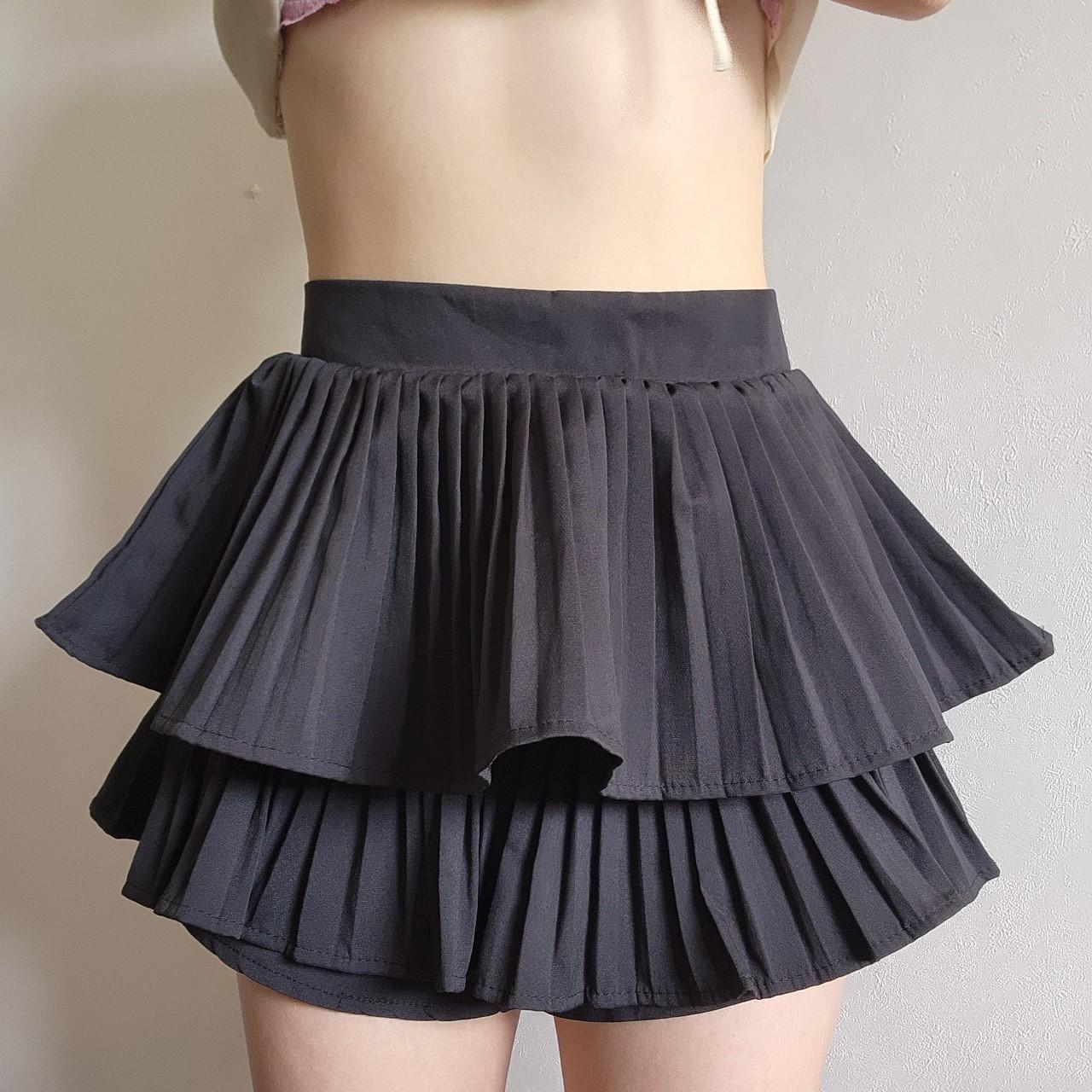 Tiered ruffle ultra mini skirt ♡ looks mega good... | Depop