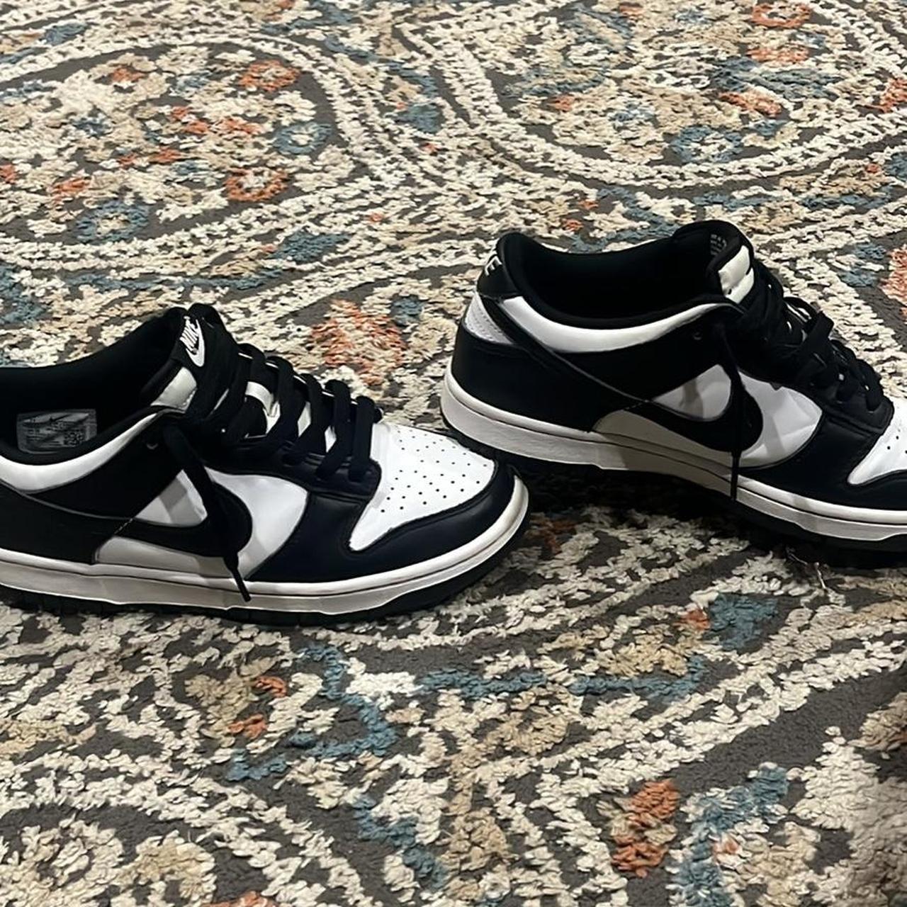 Nike Dunk Low Panda trainers in black and white... | Depop