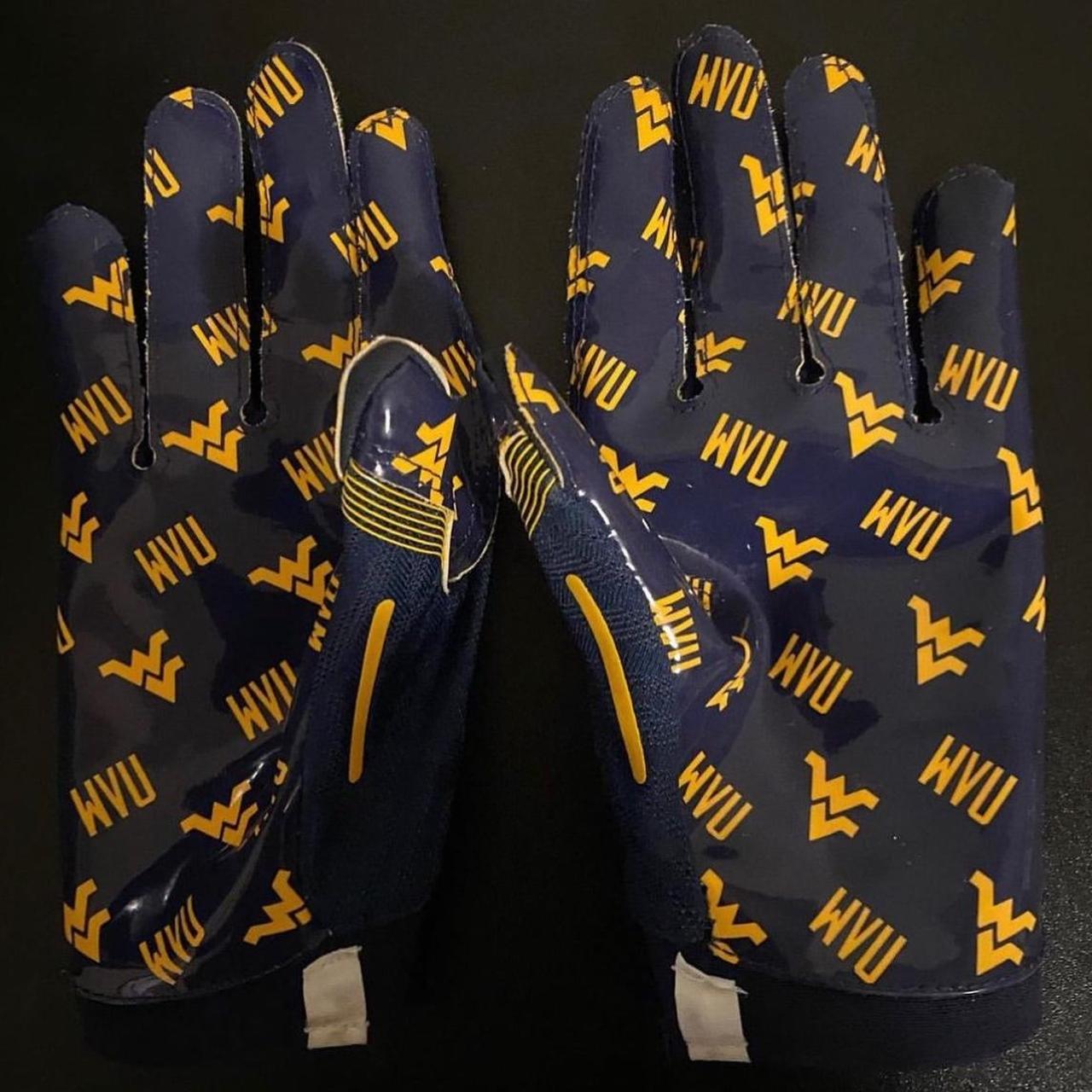 Team issued Navy and yellow West Virginia University... | Depop
