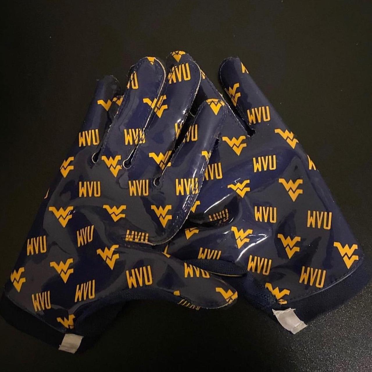 Team issued Navy and yellow West Virginia University... | Depop