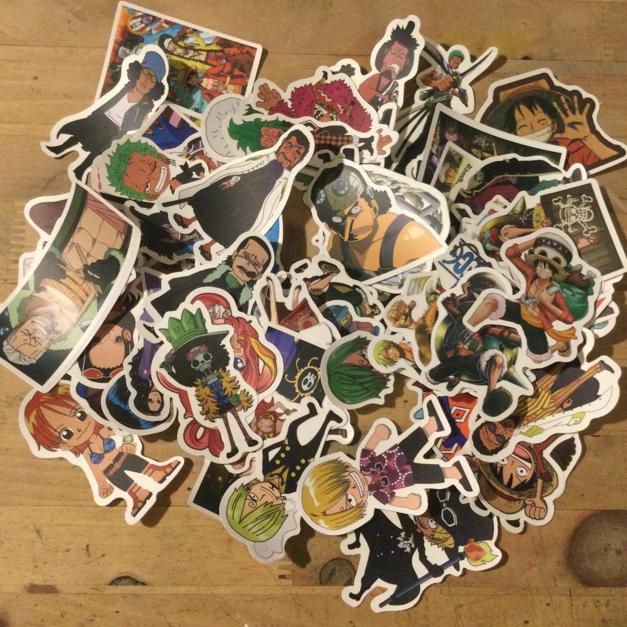 68 count One Piece anime manga stickers, luffy... - Depop