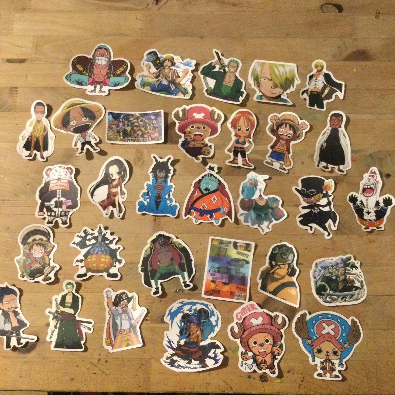 68 count One Piece anime manga stickers, luffy... - Depop