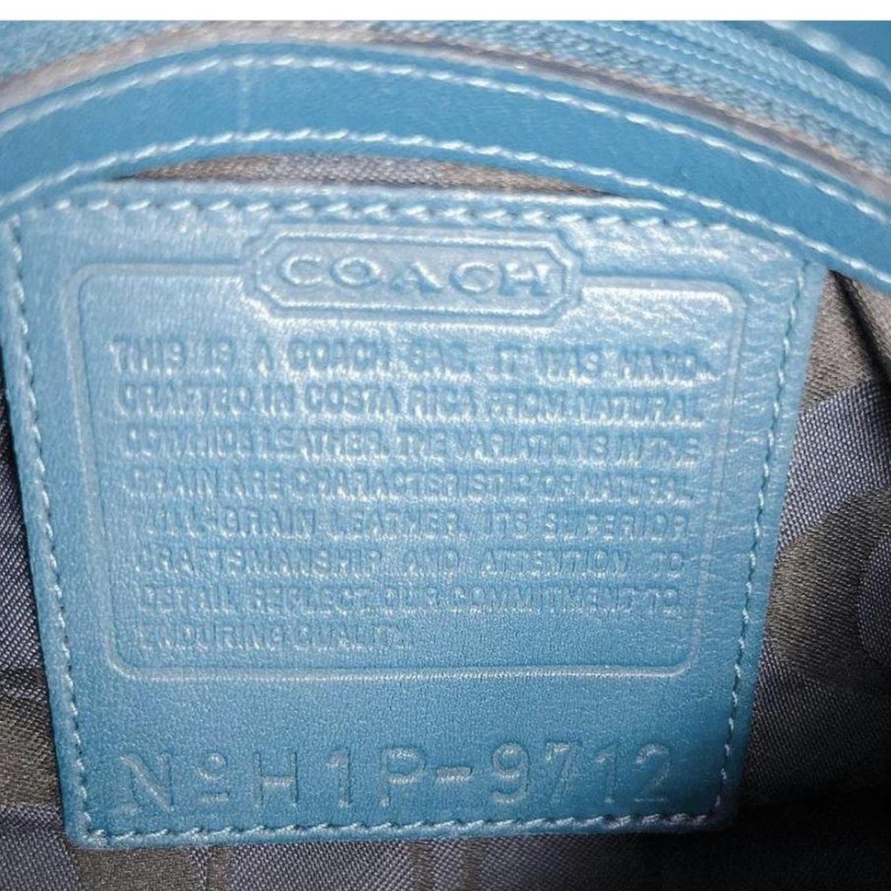 COACH Vintage Penelope Demi Blue Leather Shoulder... - Depop