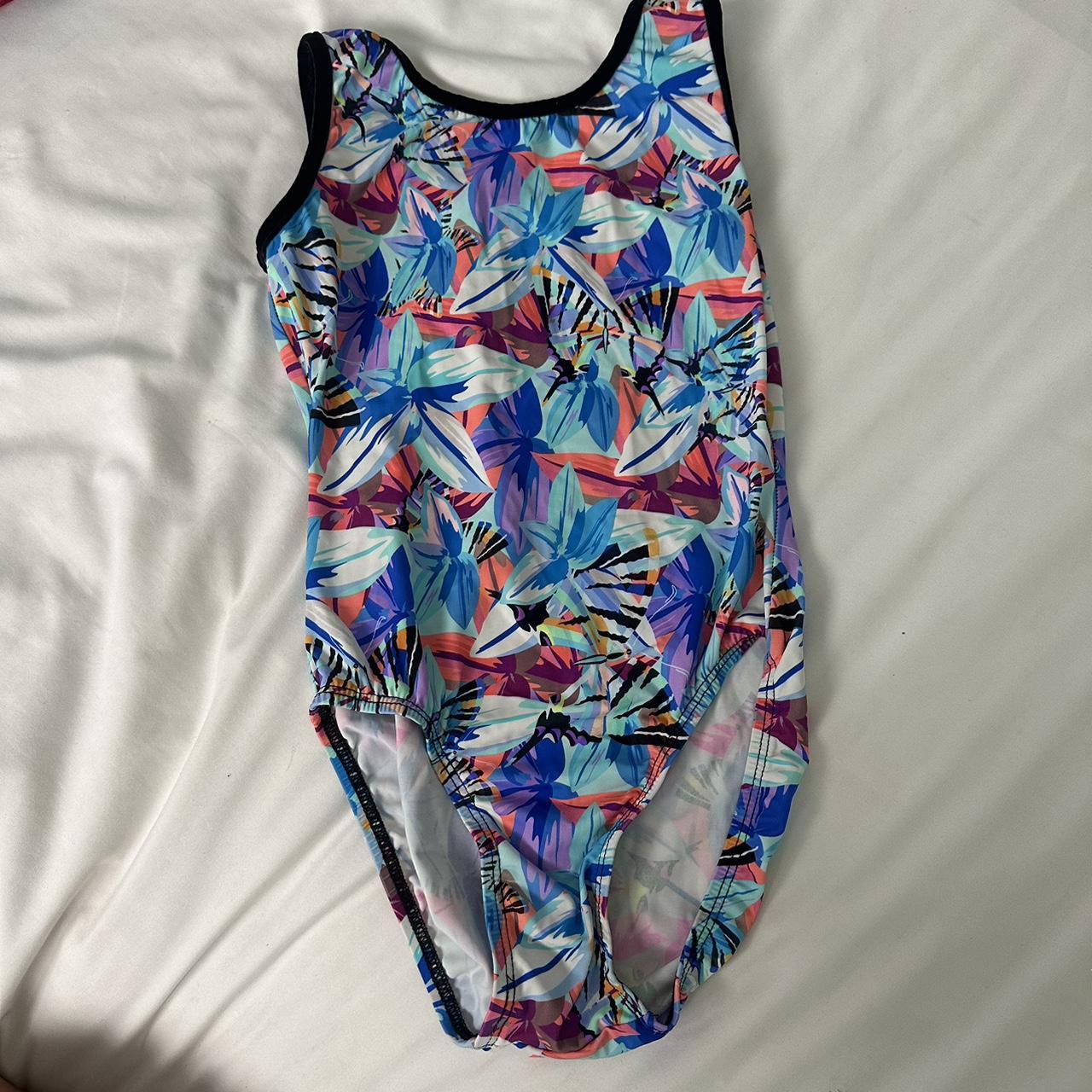 Colorful gymnastics leotard! Super great material... - Depop