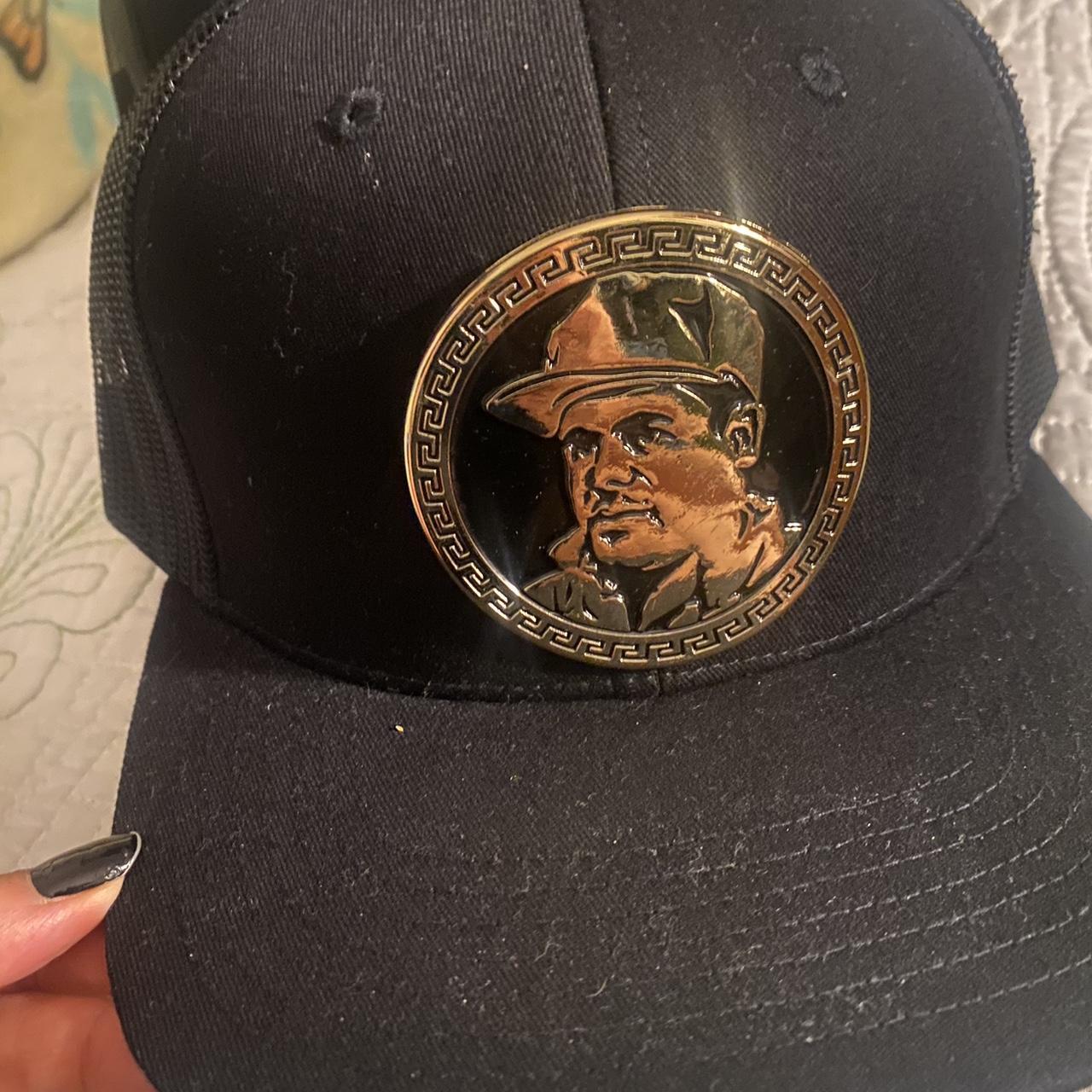 Black and gold El Chapo snapback hat #Scarface | Depop