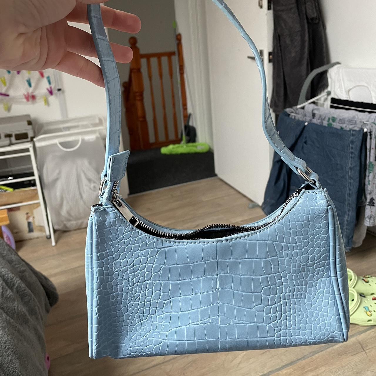 NEW LOOK BLUE CROC PRINT SHOULDER BAG £4 #bag... - Depop