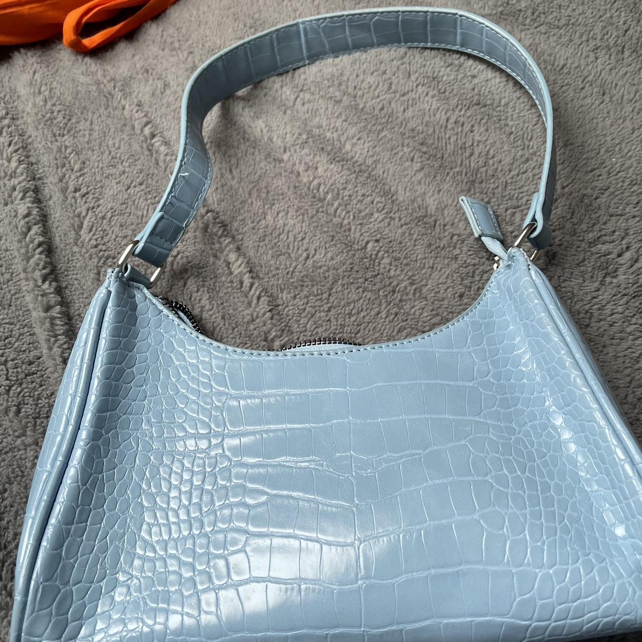 NEW LOOK BLUE CROC PRINT SHOULDER BAG £4 #bag... - Depop