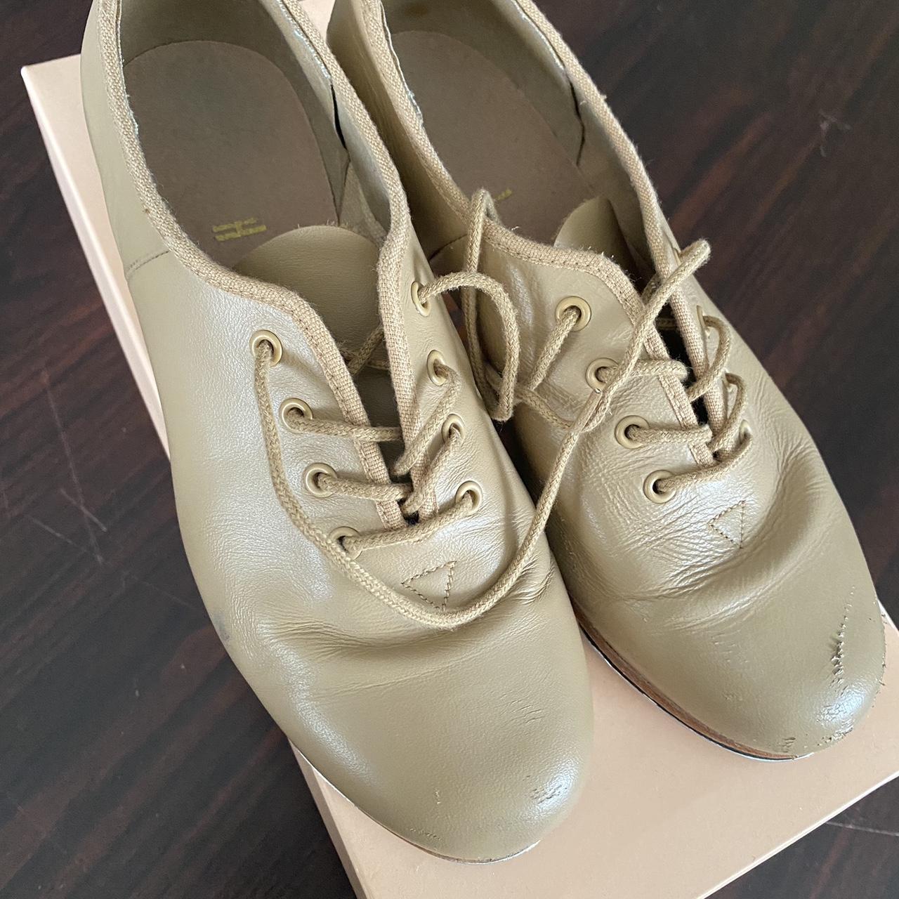 Bloch Tan Tap Shoes full sole lace up Adult 5 1/2... - Depop