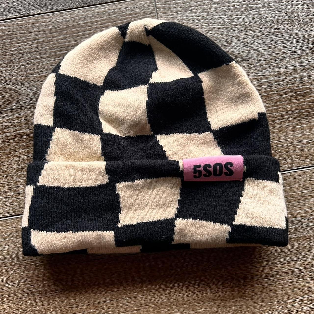 5 seconds of summer checkered beanie #5SOS... - Depop