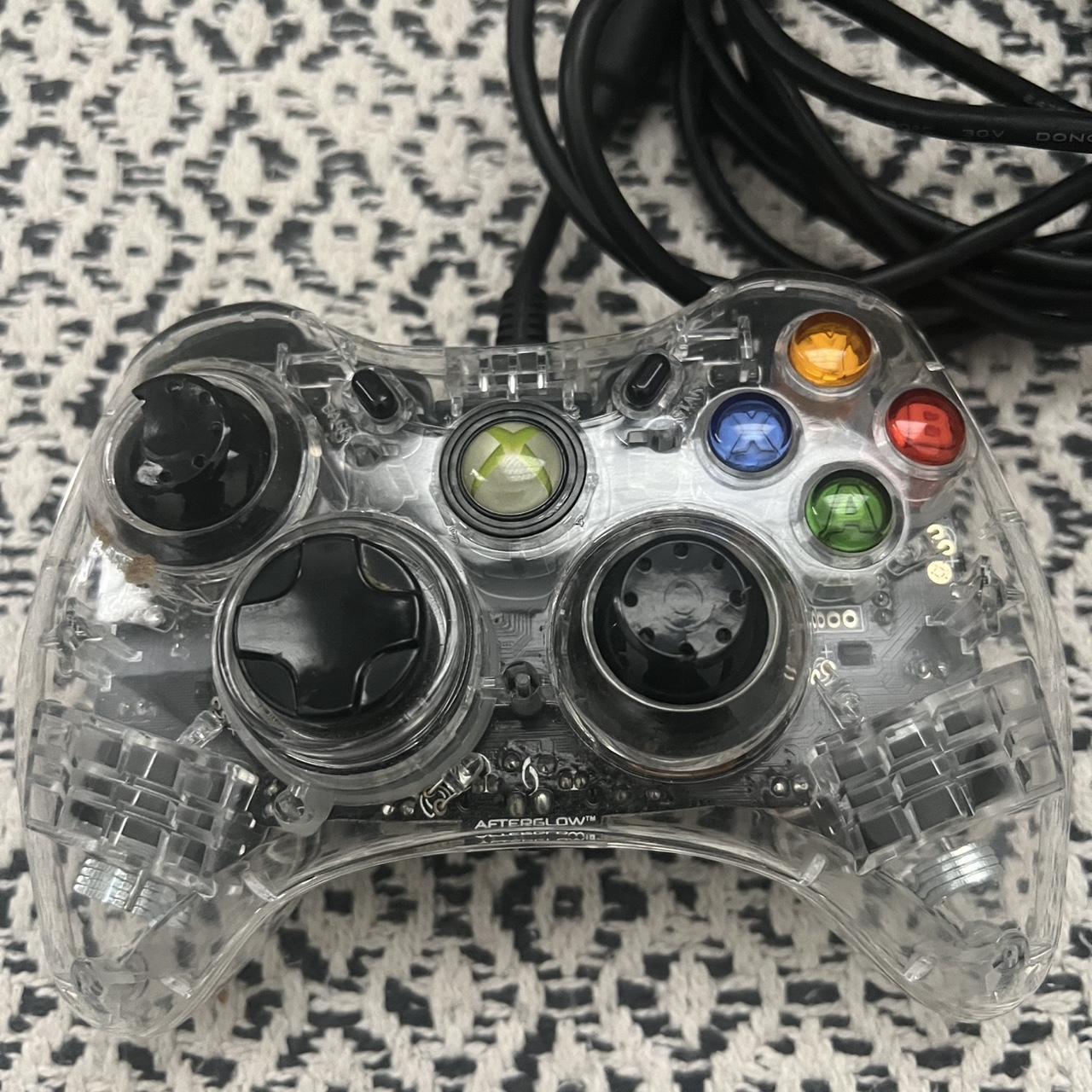 Xbox 360 Clear Remote PL-3702 Controller Afterglow... - Depop