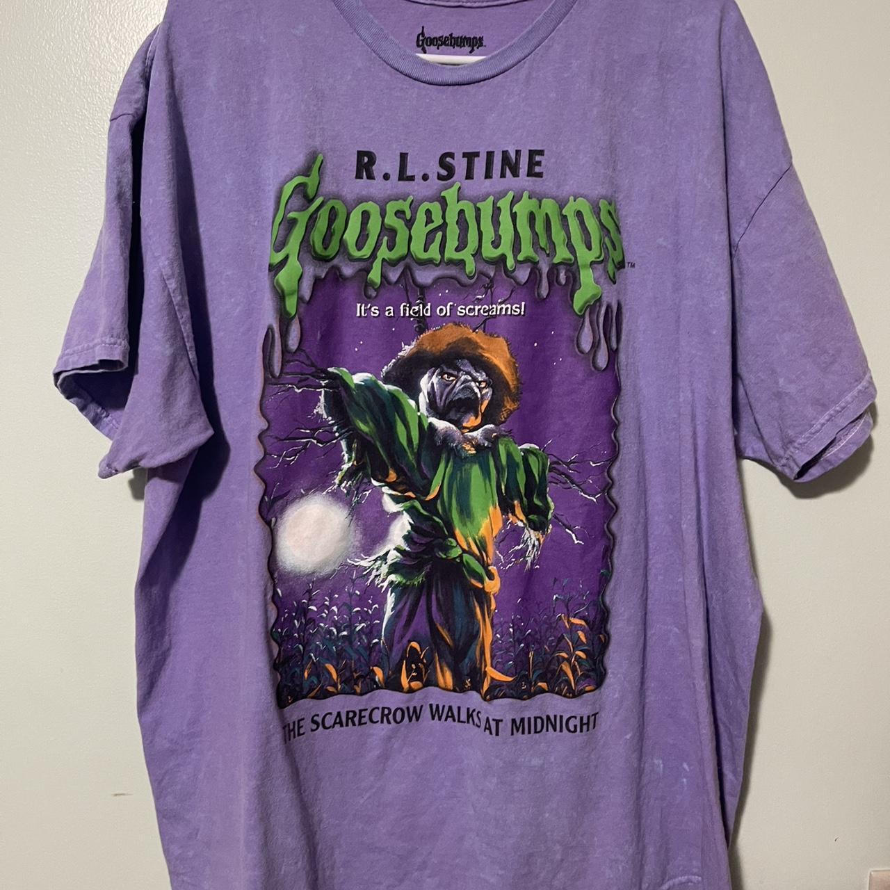 Purple R.L. Stine Goosebumps tee size XL #Goosebumps... - Depop
