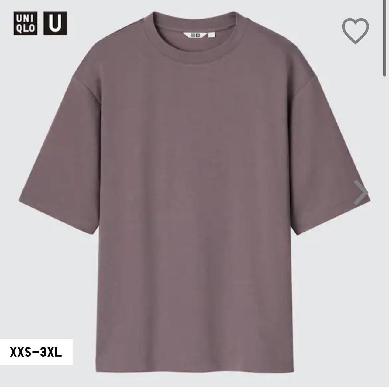 Purple Uniqlo airism cotton oversized crew neck... - Depop
