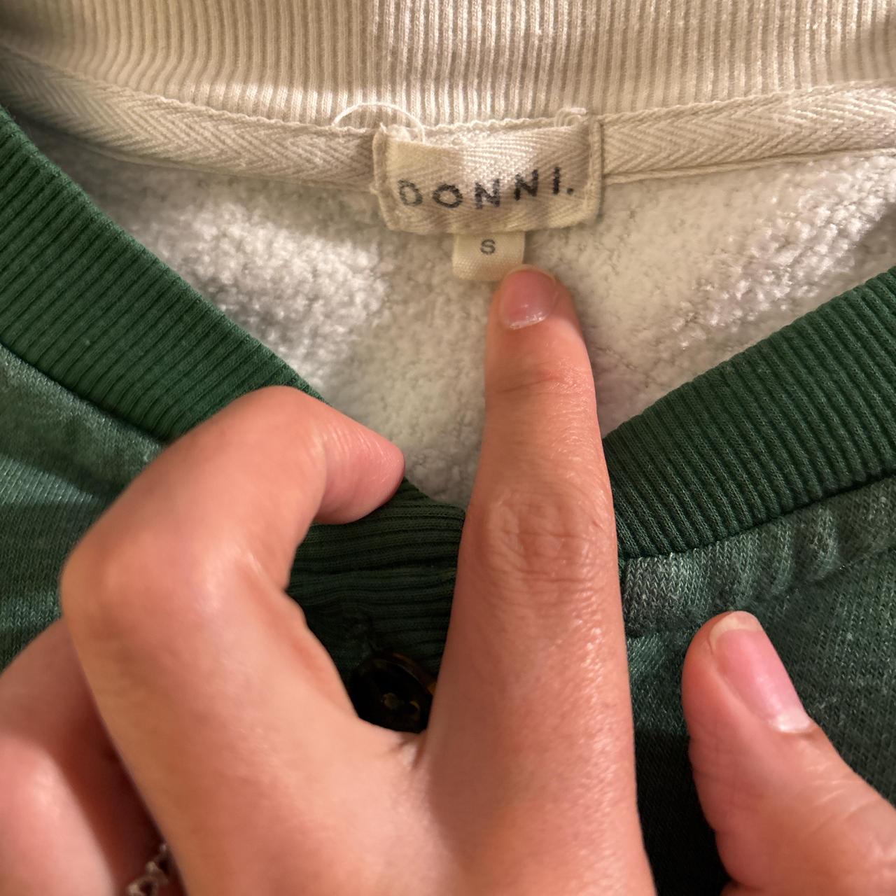 DONNI Green and white Henley shirt #HenleyShirt has... - Depop