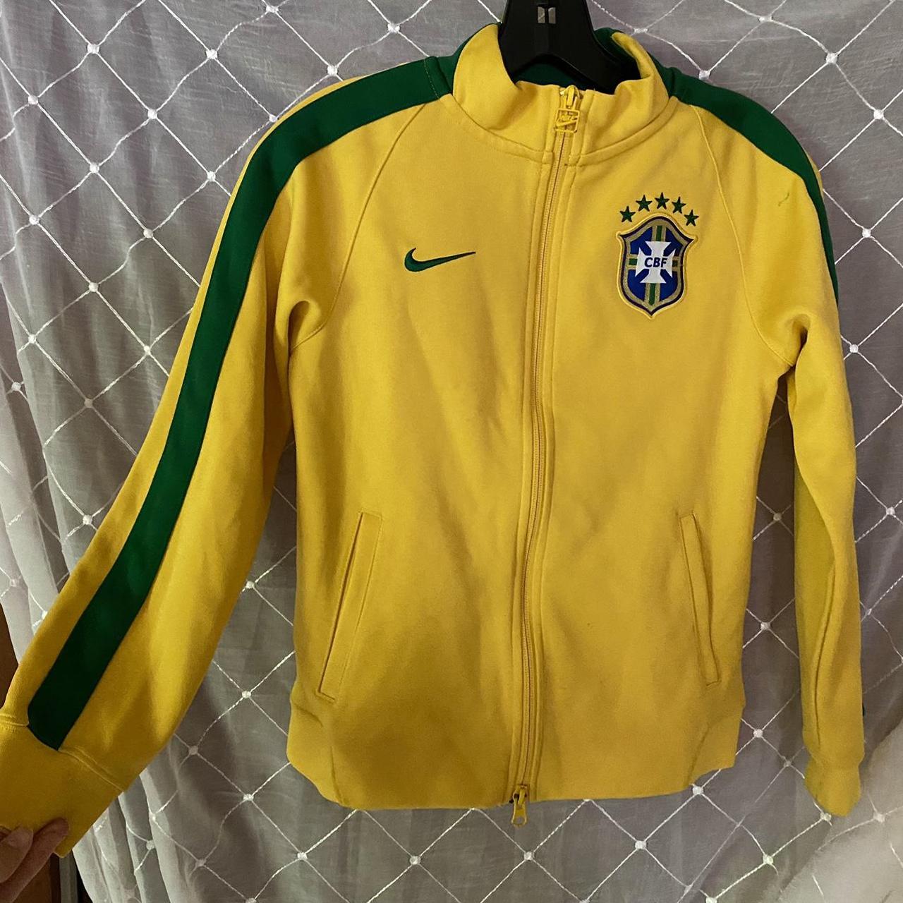 Nike Brazil soccer jersey jacket Never worn... - Depop