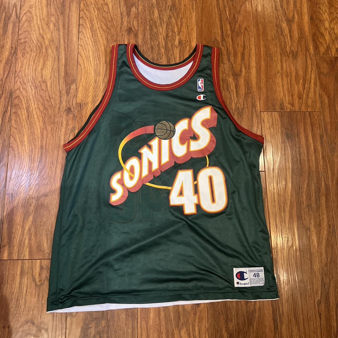 Vintage Shawn KEMP Seattle Sonics Jersey Adult XL 48... - Depop