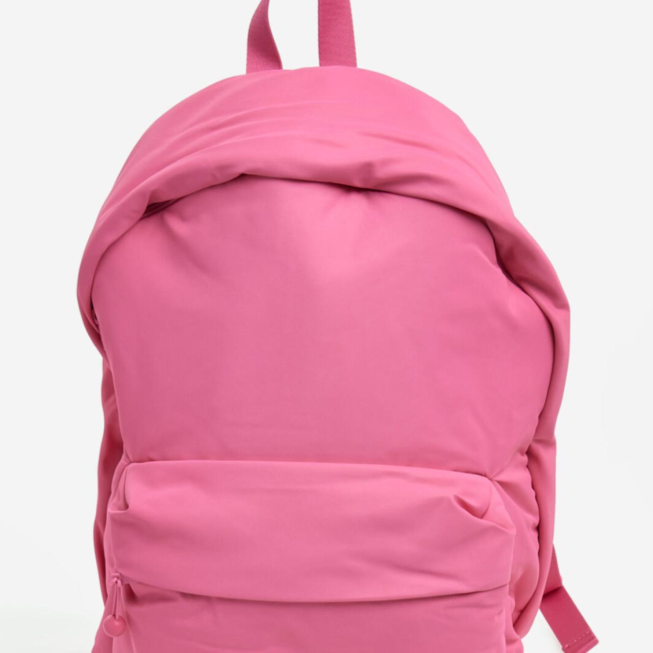 Pangaia - Pink padded backpack - Depop