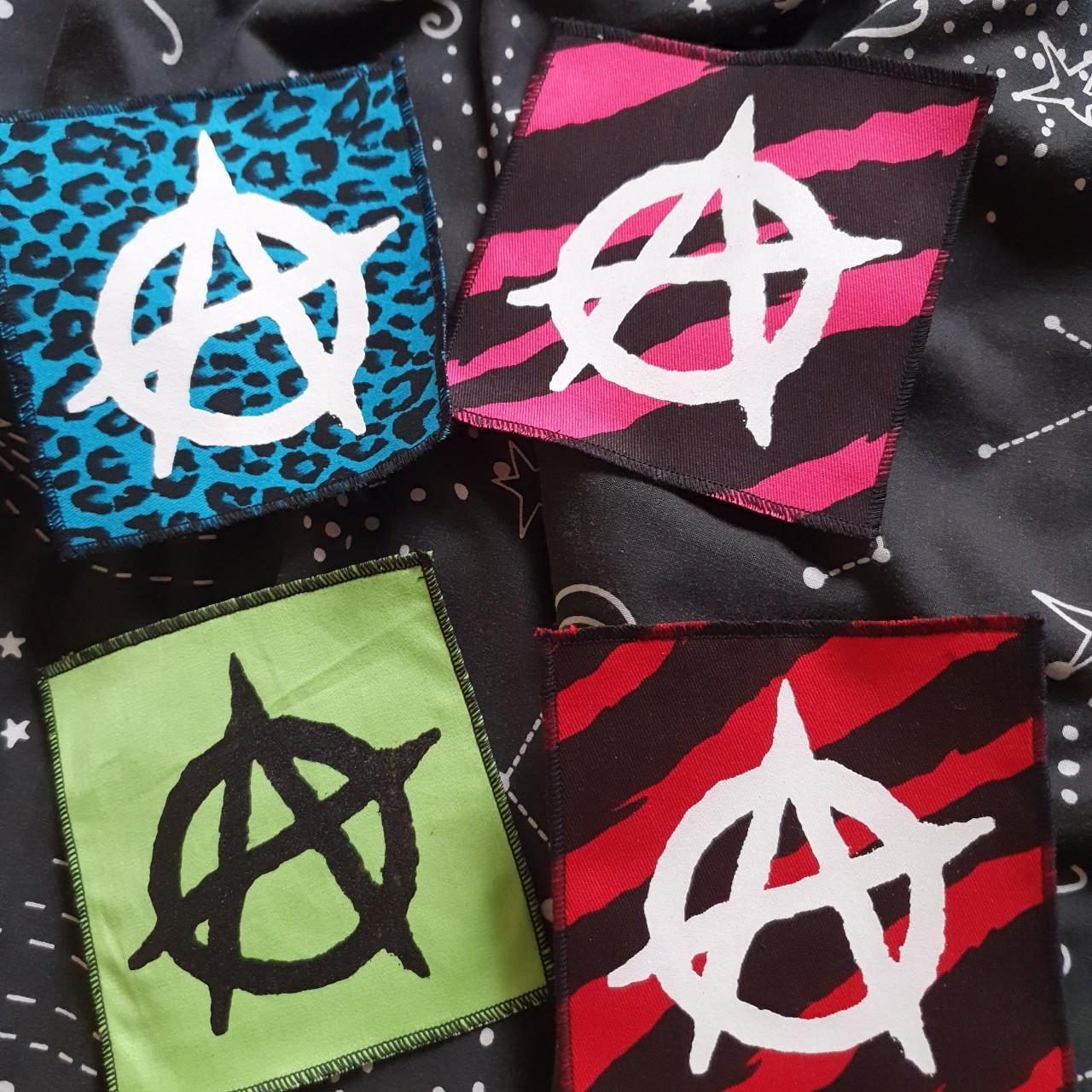 X4 colourful anarchy patches. Brand new. #punk... - Depop