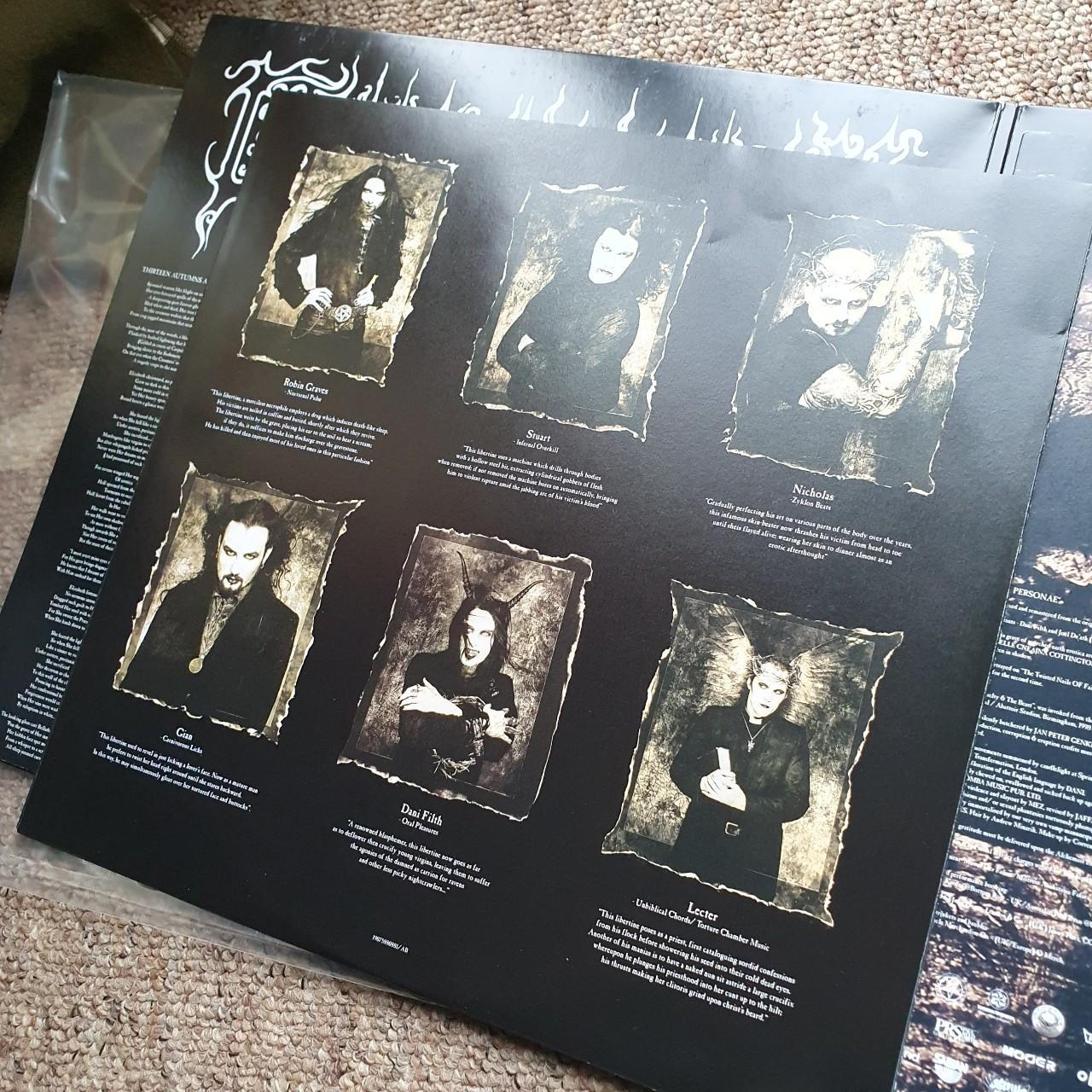 Special blood red vinyl disc edition of Cradle of... - Depop