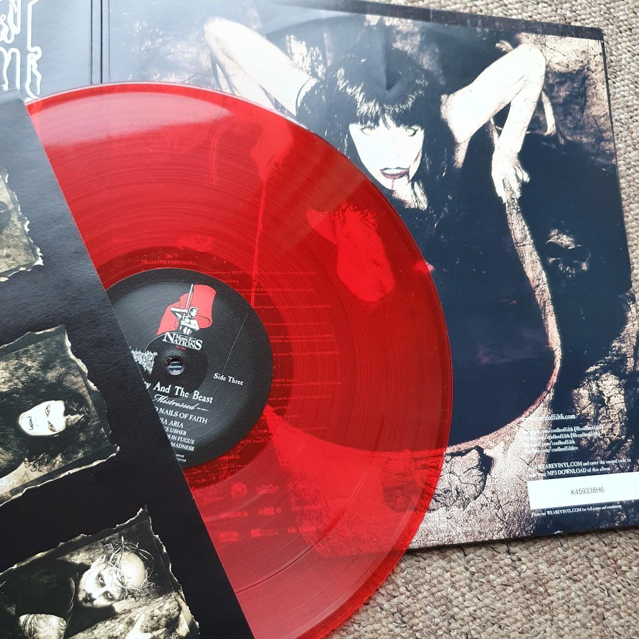 Special blood red vinyl disc edition of Cradle of... - Depop