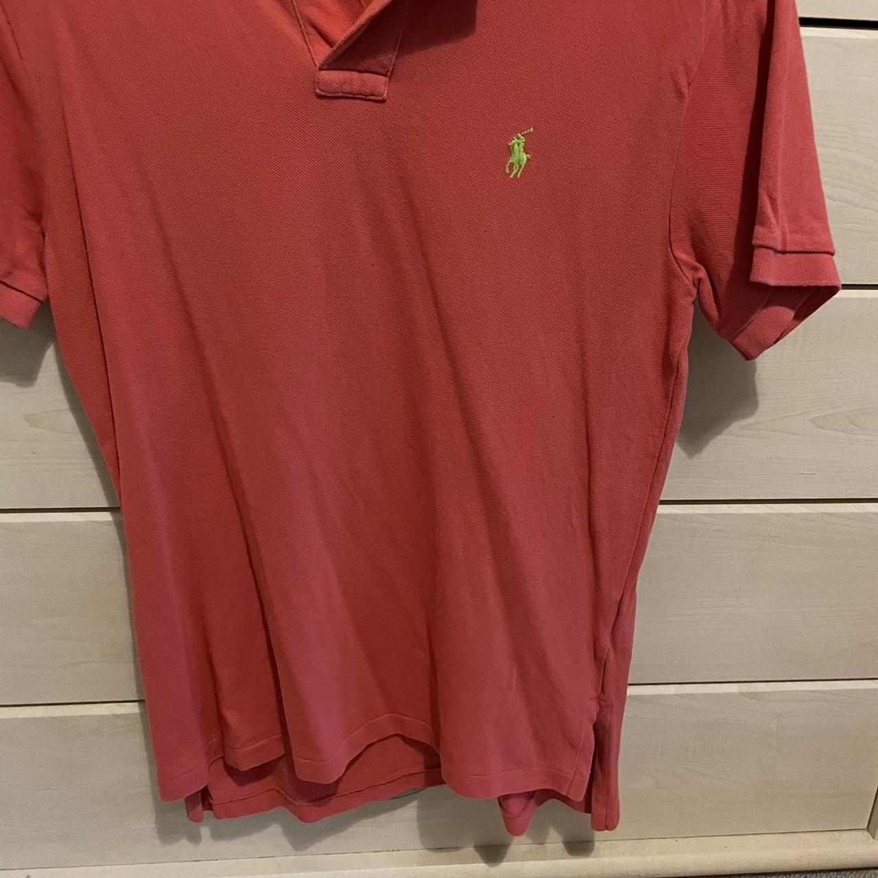 POLO RALPH LAUREN RED POLO TOP Size small - Depop