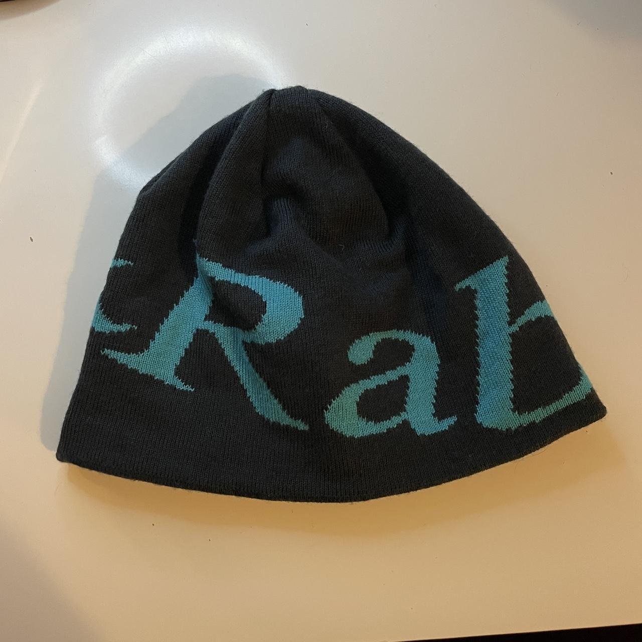 Rab grey and blue beanie hat - Depop