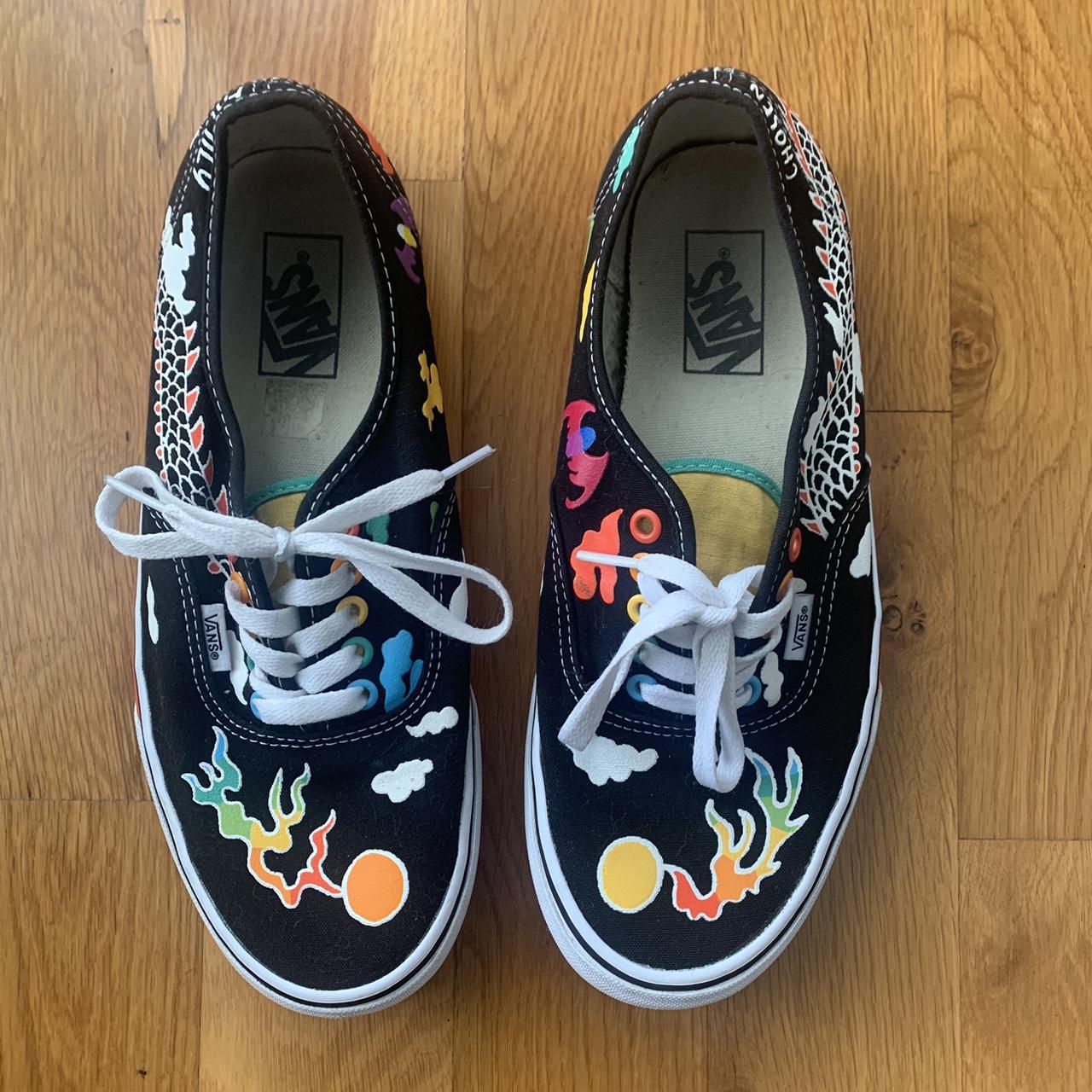 VANS Kaitlyn Chan Off The Wall Gallery Black with... | Depop