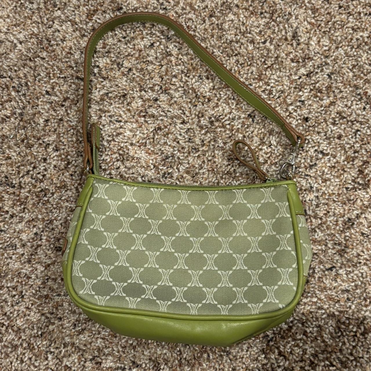 Nine west Green and tan mini shoulder bag - Depop