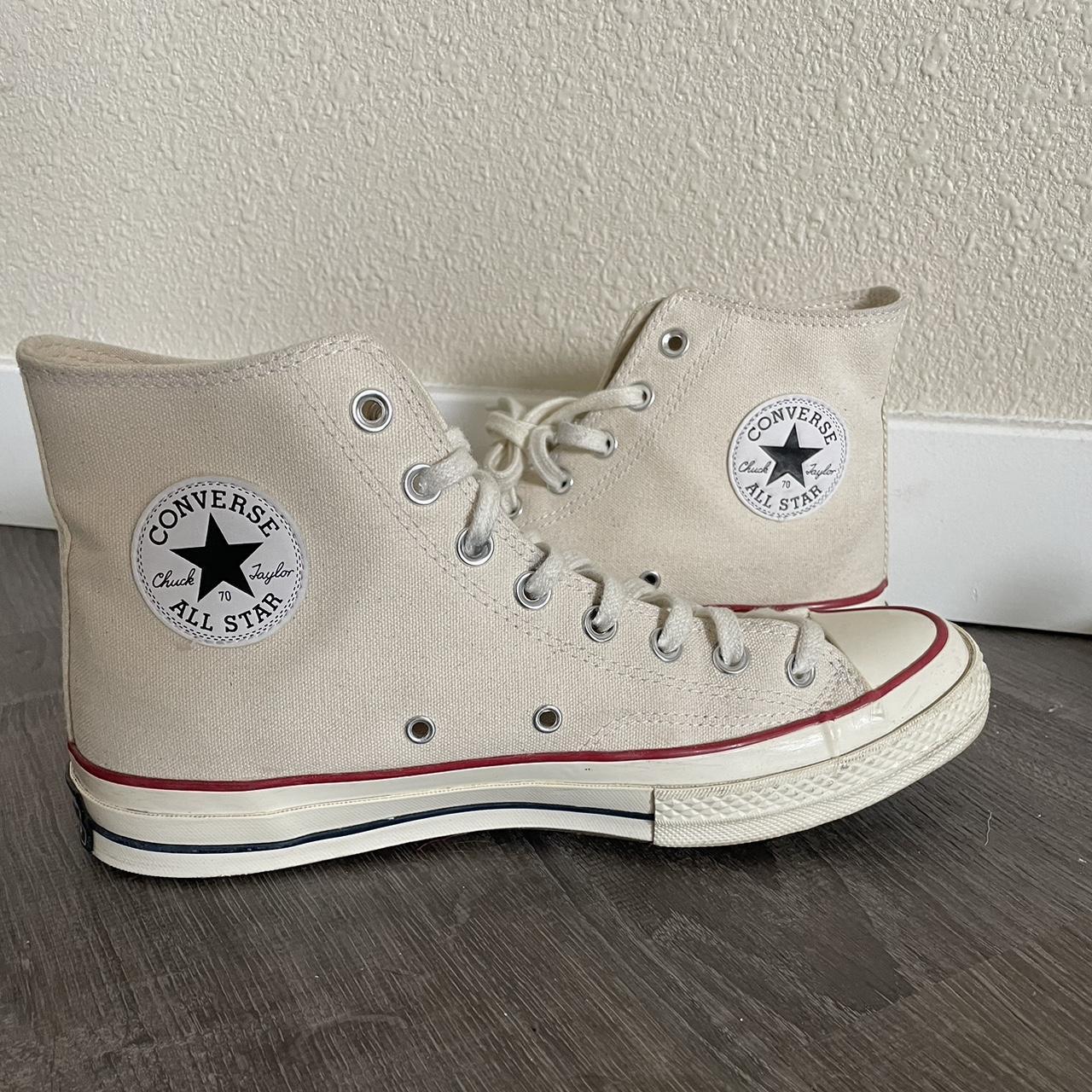 Converse Men's Cream Trainers | Depop