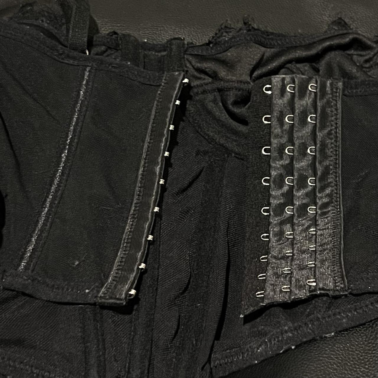 black lace womens corset with straps ⚠️ PLEASE DM... - Depop