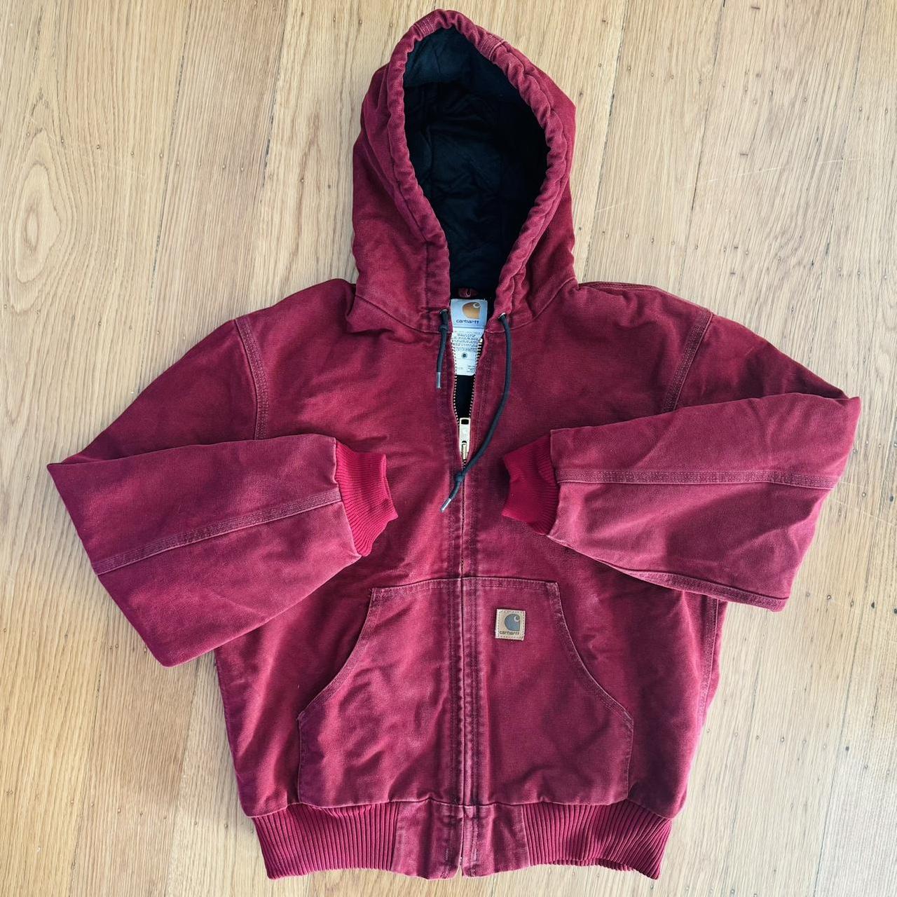 Crimson RARE SMALL Vintage Carhartt active jacket... - Depop