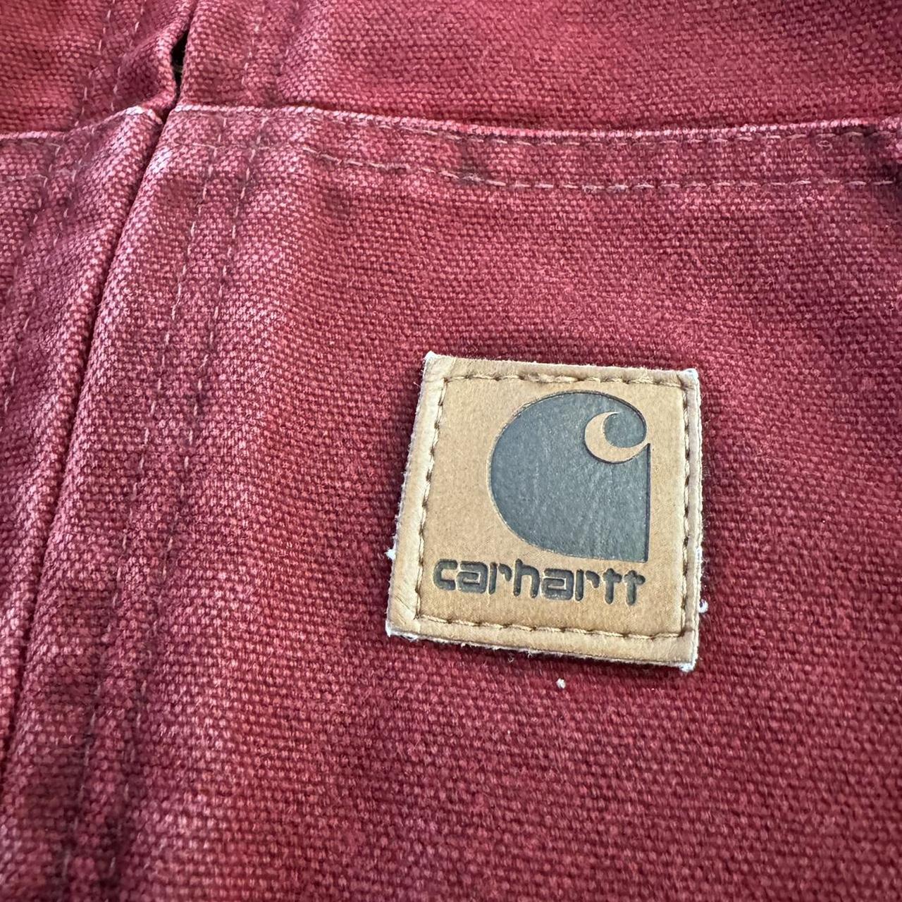 Crimson RARE SMALL Vintage Carhartt active jacket... - Depop