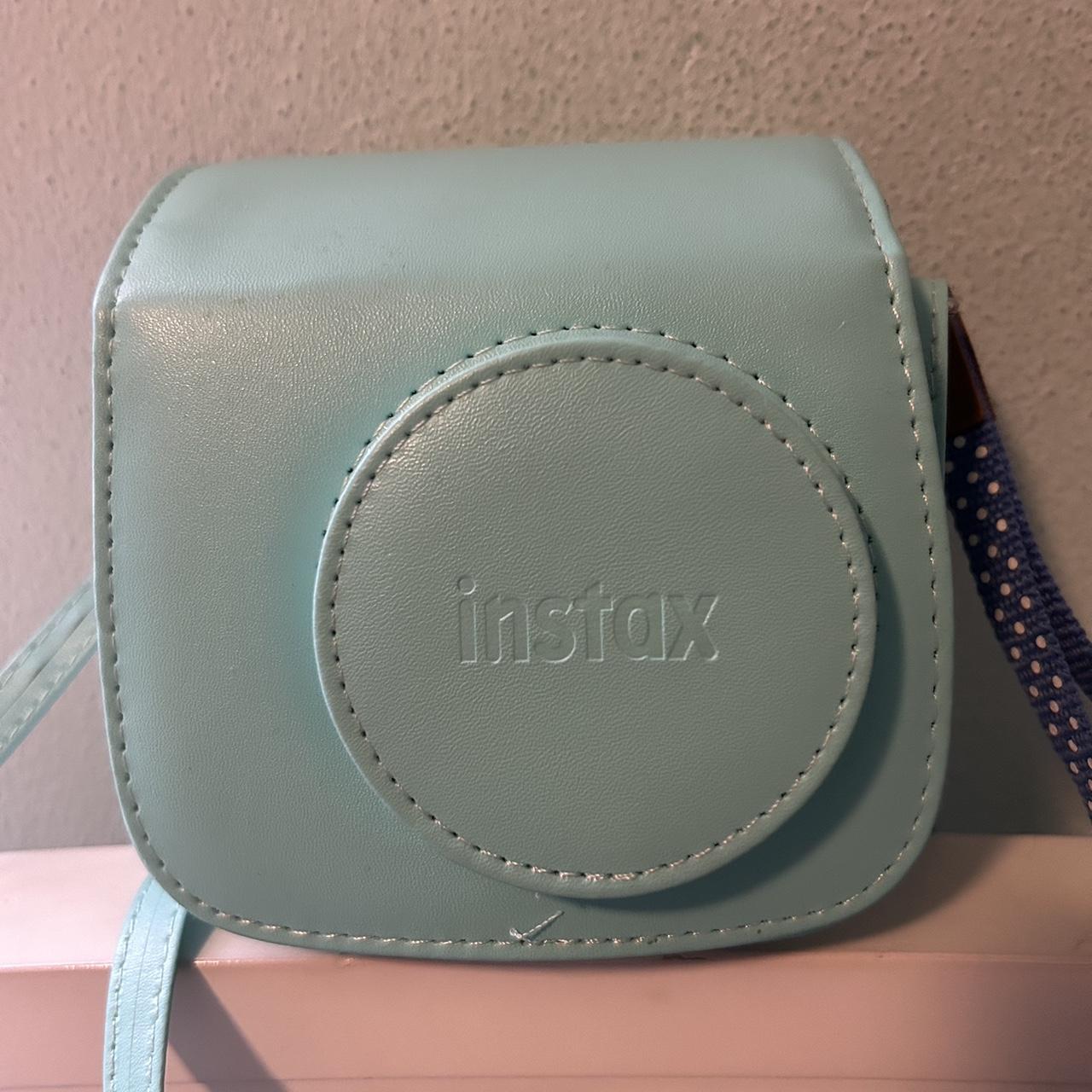 Blue instax camera, comes with cover for camera - Depop