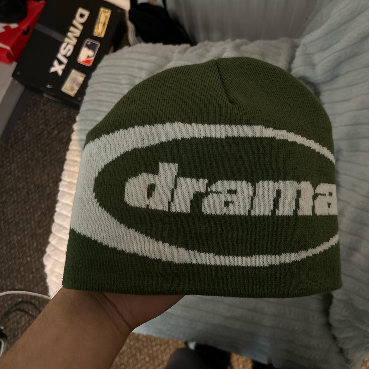 Drama Call Khaki Beanie Tried on but, was too big... - Depop
