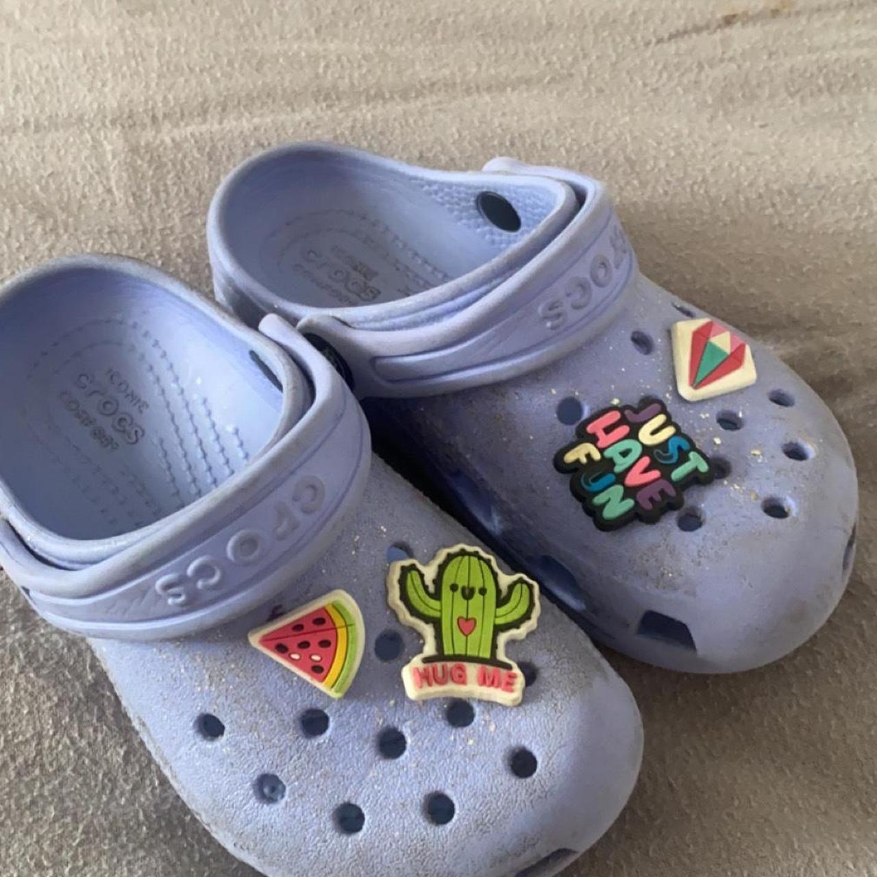 Crocs Have been worn a lot , size 10 infant - Depop