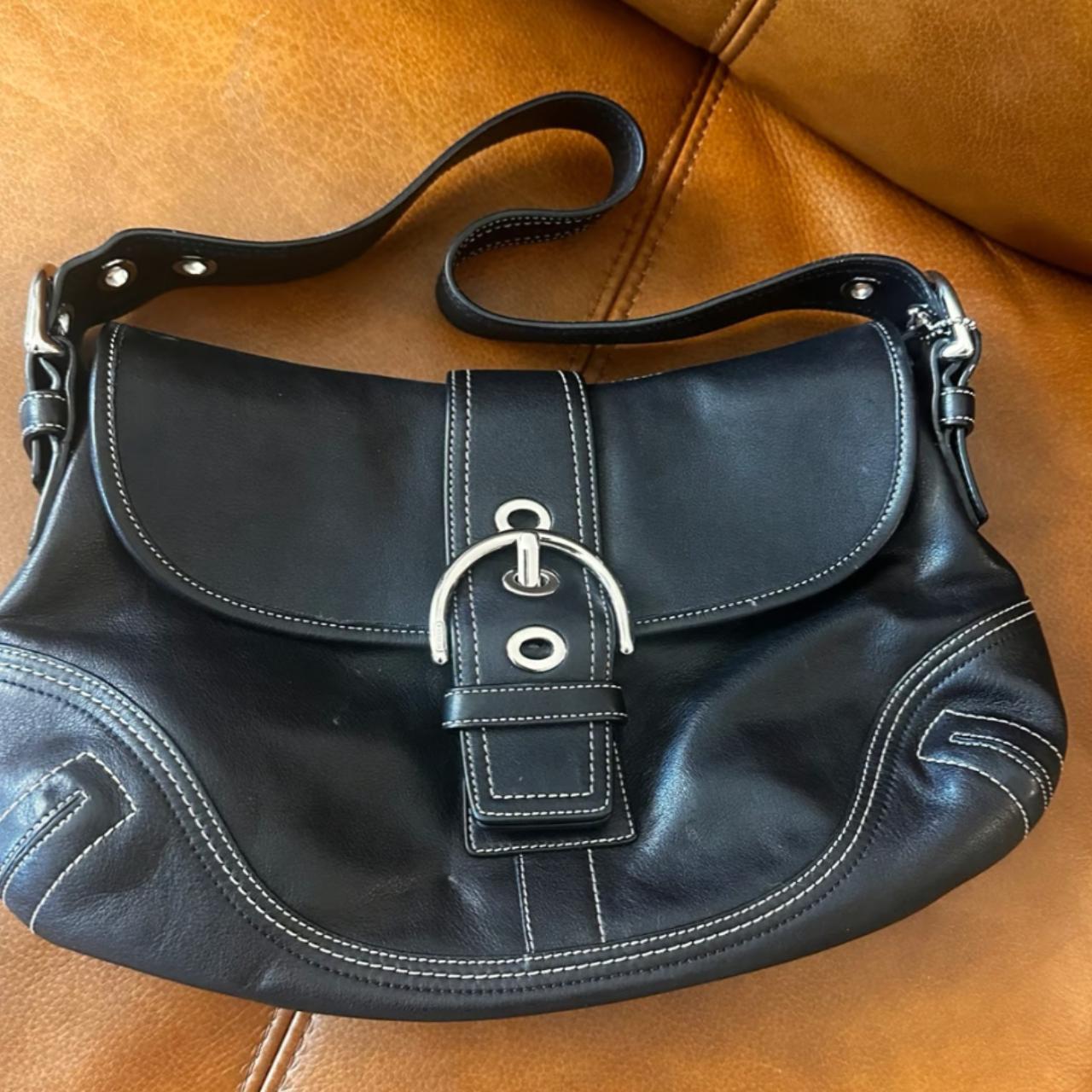 Black leather Coach SoHo This is the larger size.... - Depop