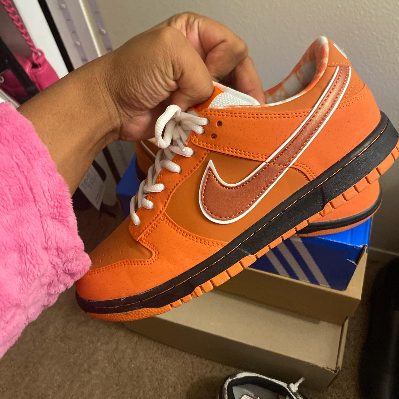 Nike SB Dunk Low orange, Lobsters.. SIZE 7 IN MEN.... - Depop